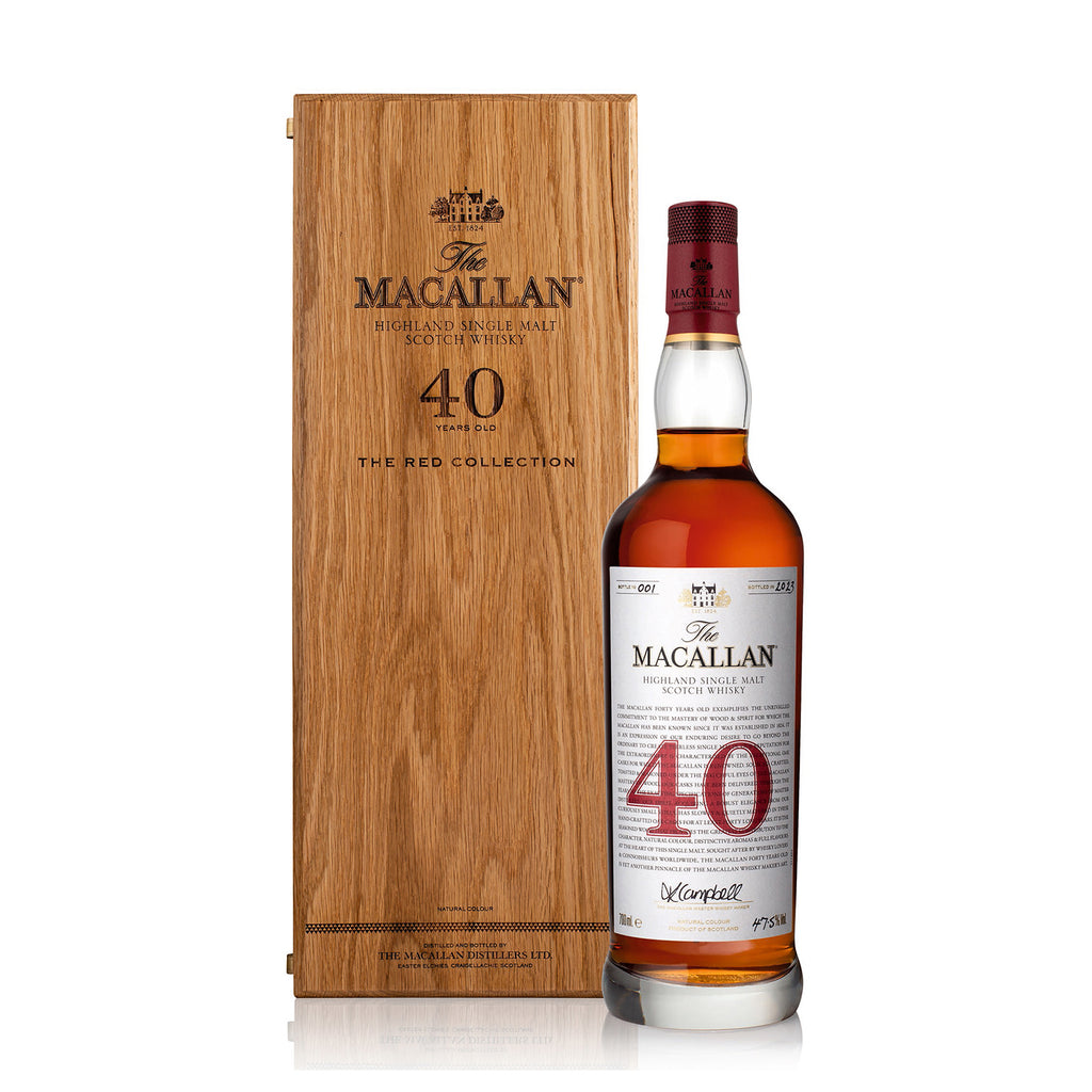 Macallan Red Collection 40 Años 700 ml | Whisky Escocés de Lujo | Cava ...